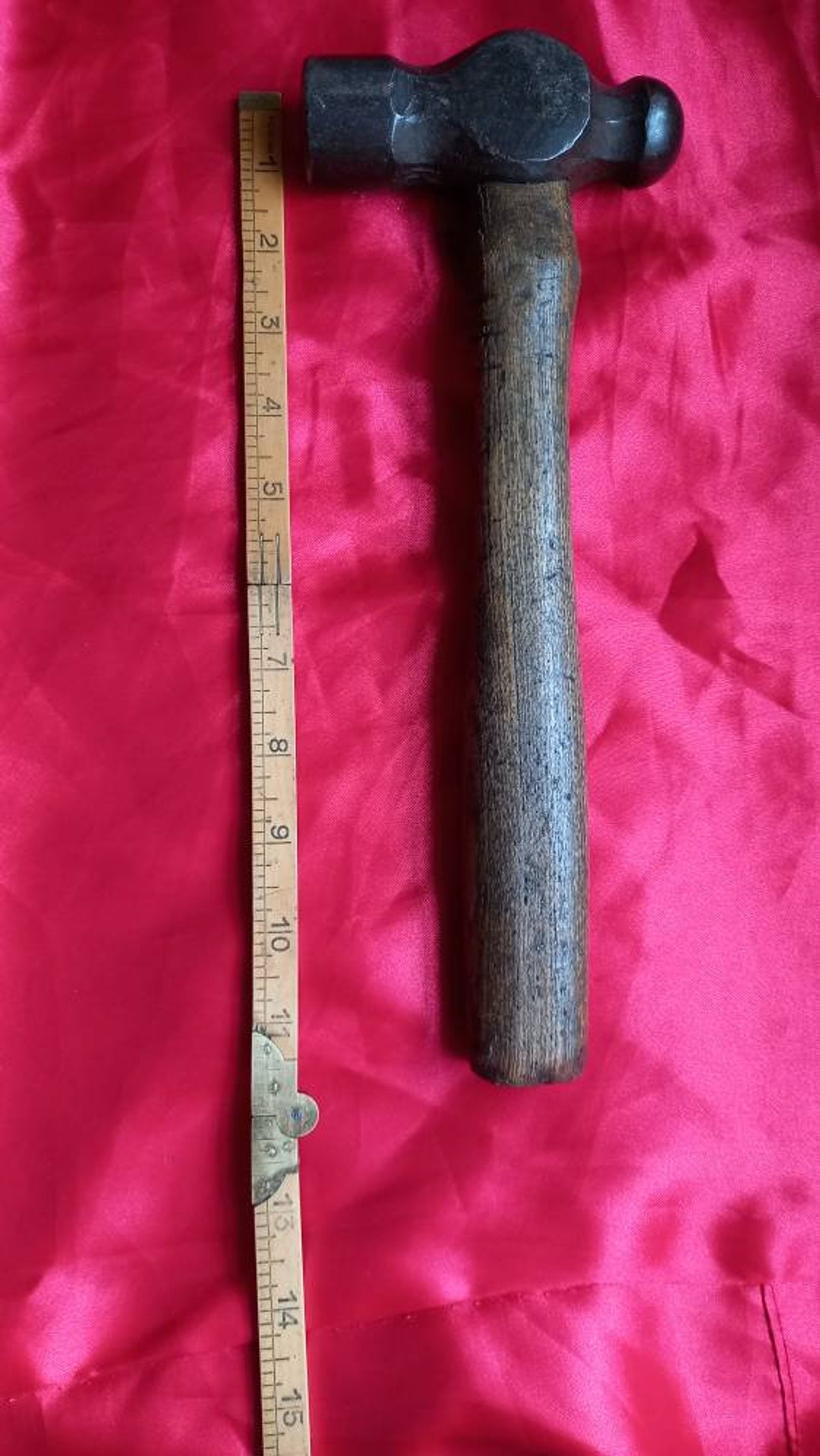 Vintage Solid Steel Tonga Hammer Ball Peen Hickory Shaft 1 and Half ...