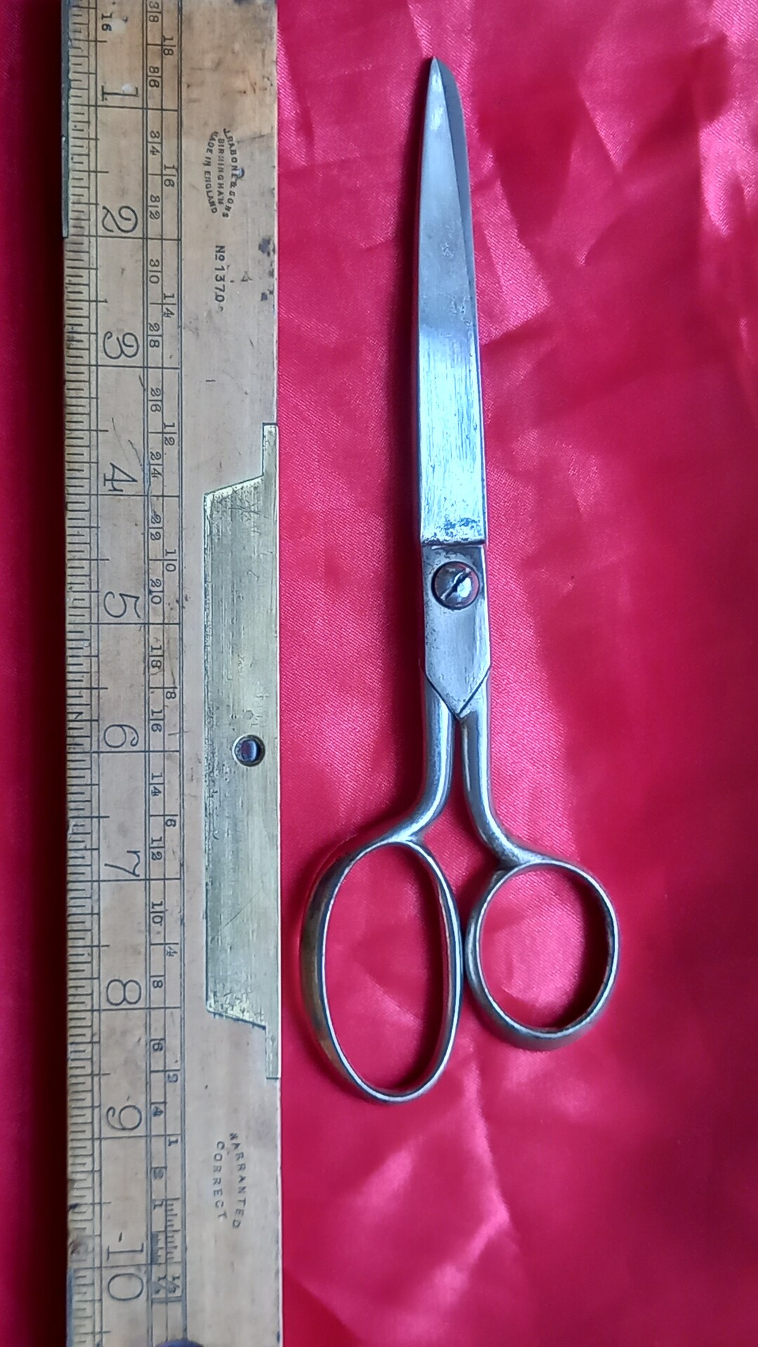 Super Shape Pair of Scissors Bought in Sheffield 9inches Long Blade 4 ...