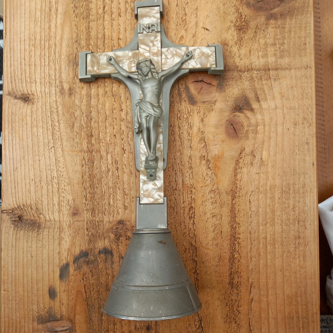 Vintage West German Pewter Curifix - Eccebhomo Catholic Decor - Etsy