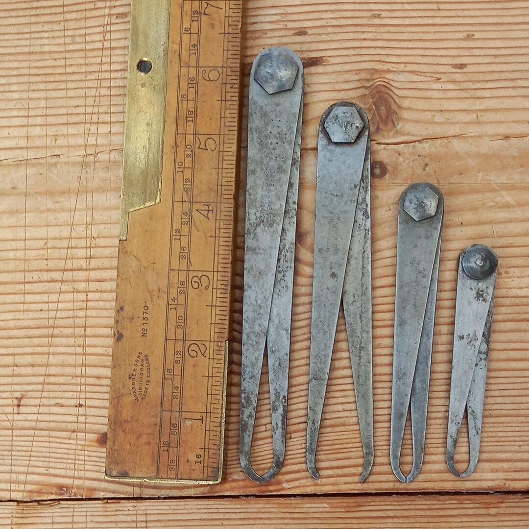 Vintage Set of Calipers 3"inch,4"inch 5"inch and 6"inch Calipers Made ...
