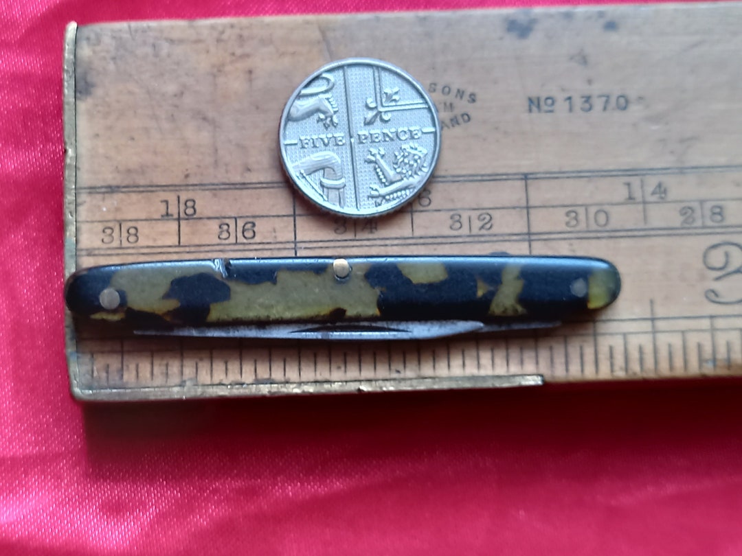 Antique Early Quill Maker Small Tortoise Shell Lots of Brass and a Good ...