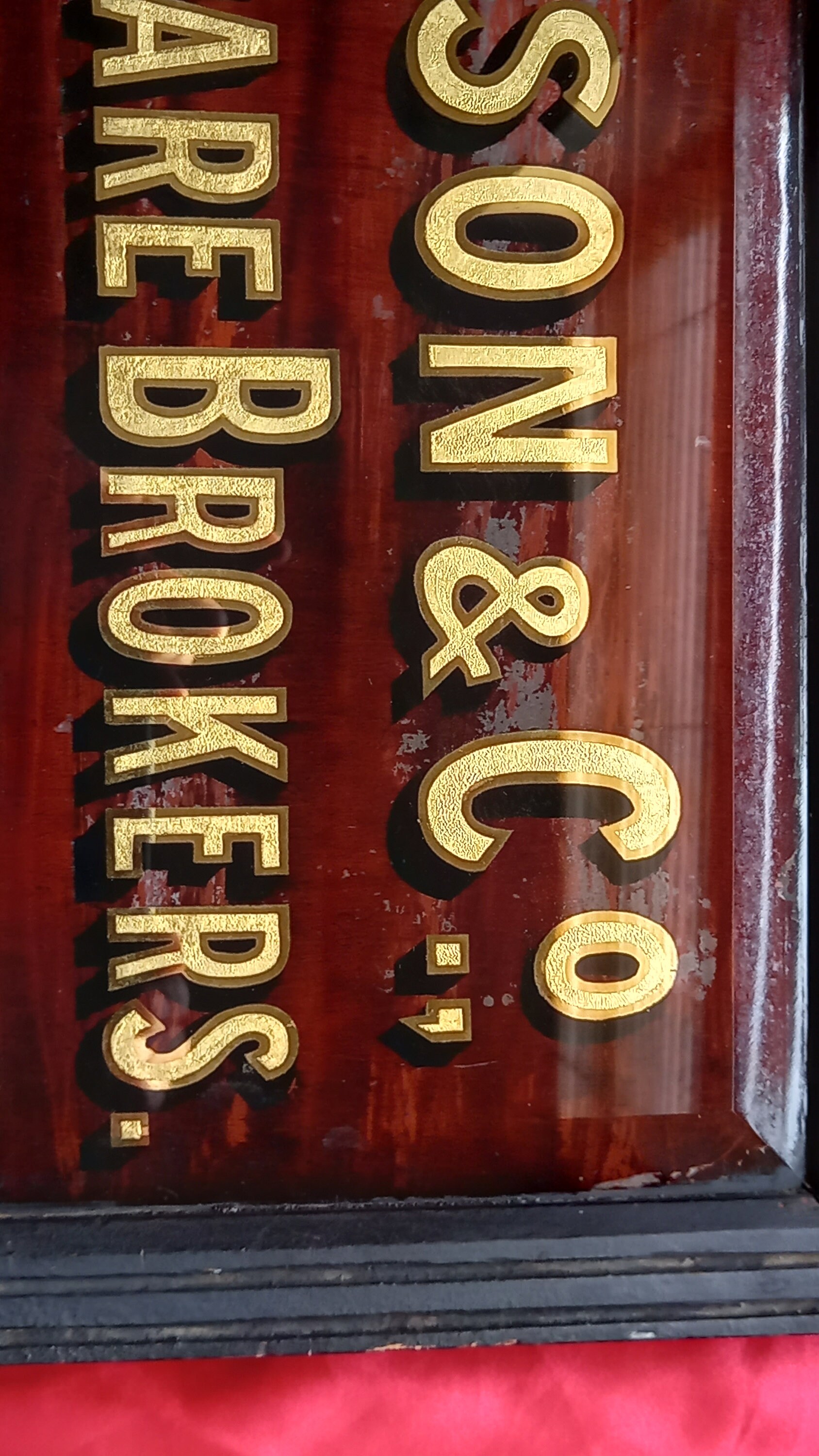 Victorian Beveled Glass Stock Broker Sign: Hand Painted Gold Leaf - Etsy