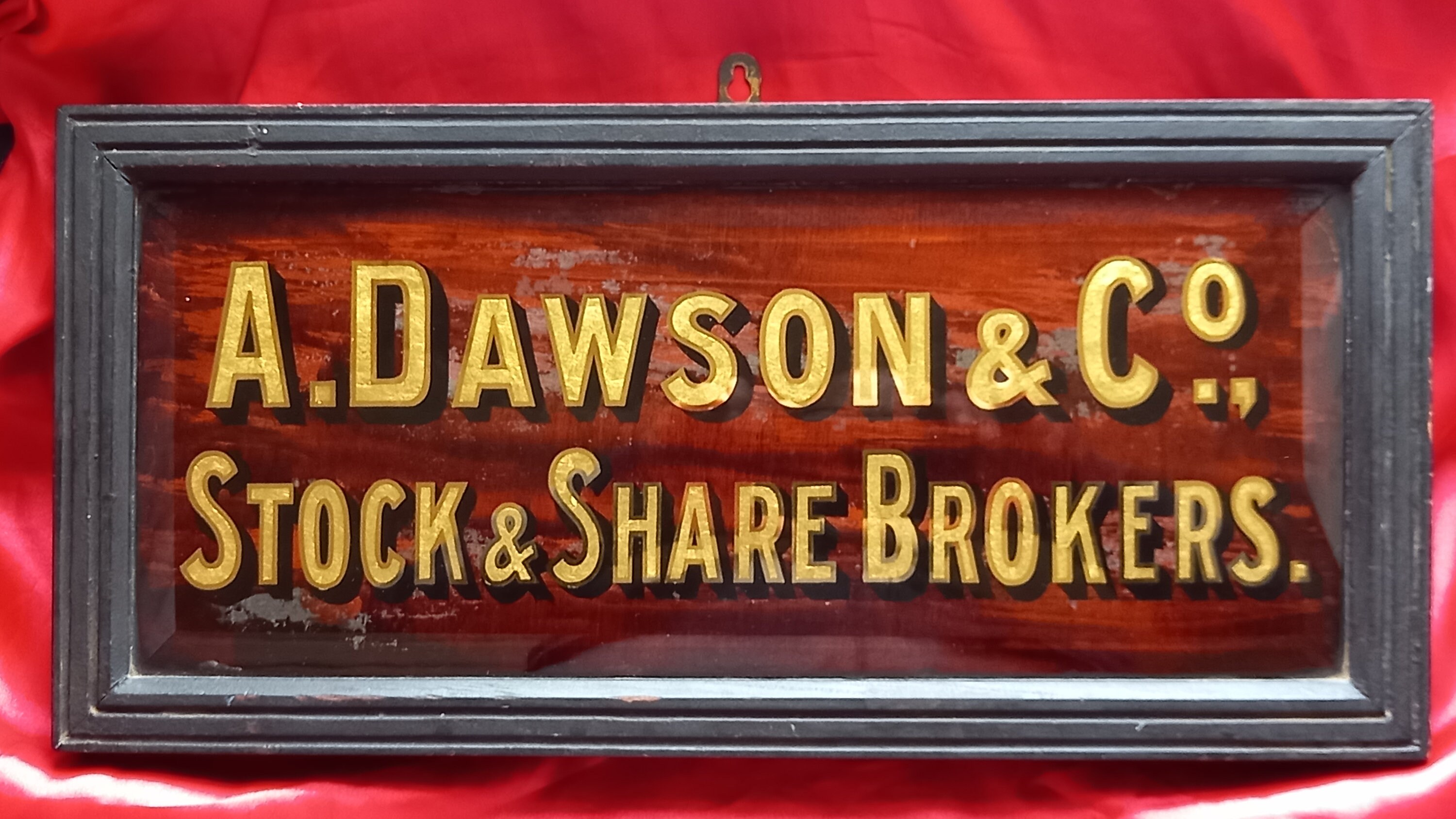 Victorian Beveled Glass Hand Painted Stock Brokers Sign Hand Finnished ...