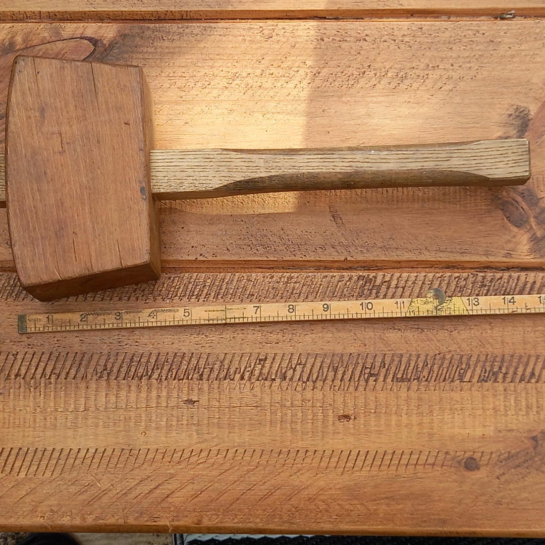 Vintage Hardwood Mallet Red Wood Head and Hickory Shaft - Etsy