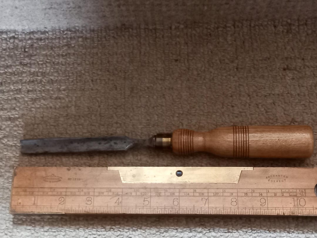 Vintage 1/2" Gouge: Woodworking Tool With Brass Ferrule - Etsy