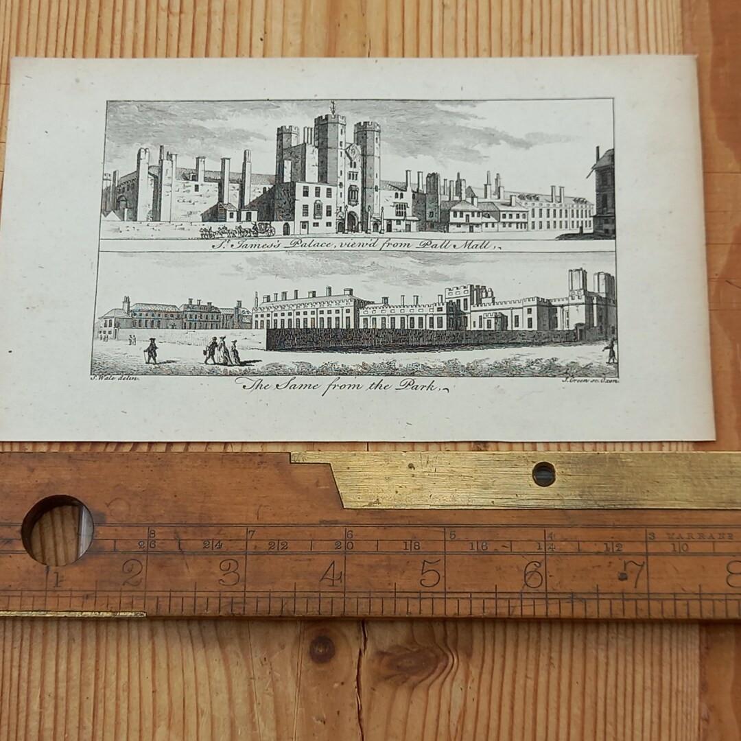 1760 St James's Palace Print: Pall Mall & Park View, Hand-written - Etsy