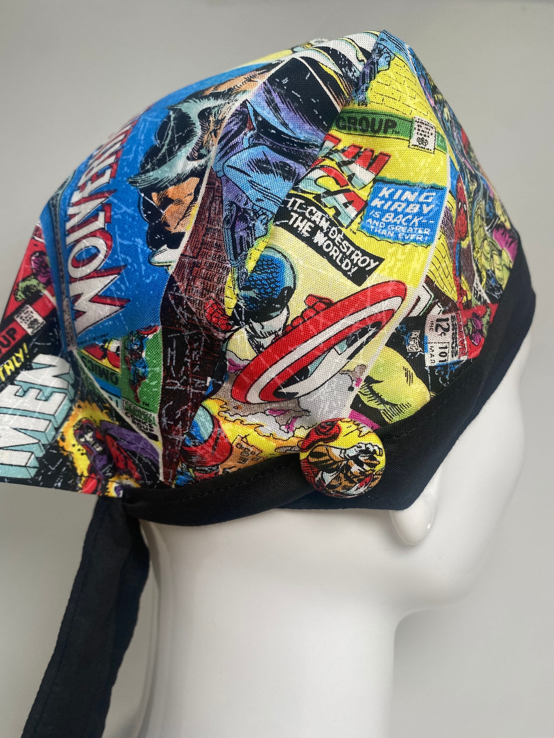 Marvel Comic Book Inspired Scrub Cap Scrub Cap for Men Scrub Cap for ...