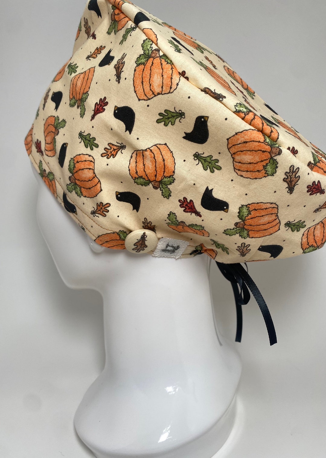 Fall Fever Unisex slip-on scrub capSurgical tech scrub cap Halloween ...