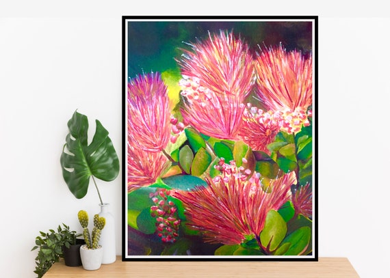 Ohia Lehua INSTANT DOWNLOAD Native Hawaiian Flower Digital | Etsy