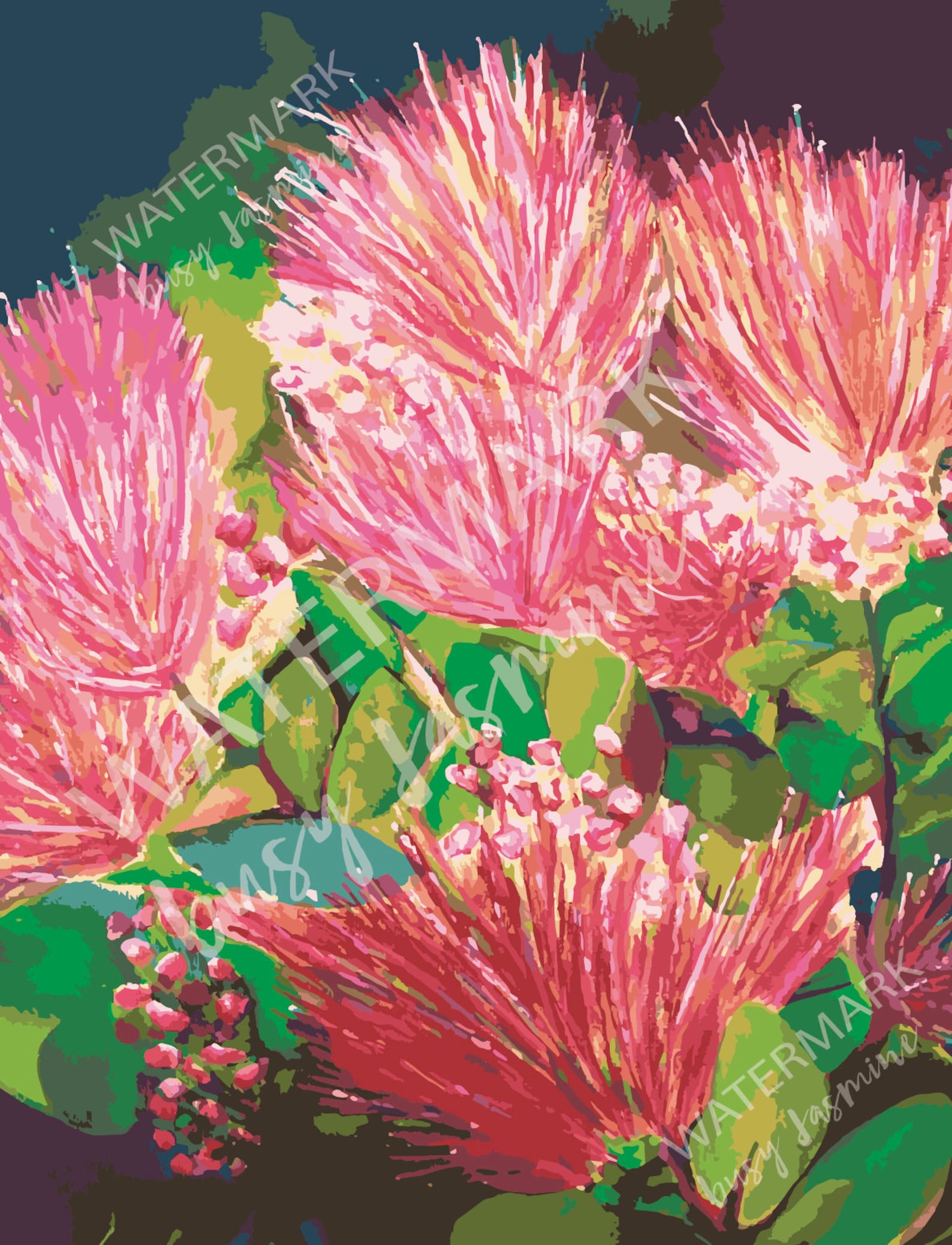Ohia Lehua INSTANT DOWNLOAD Native Hawaiian Flower Digital - Etsy