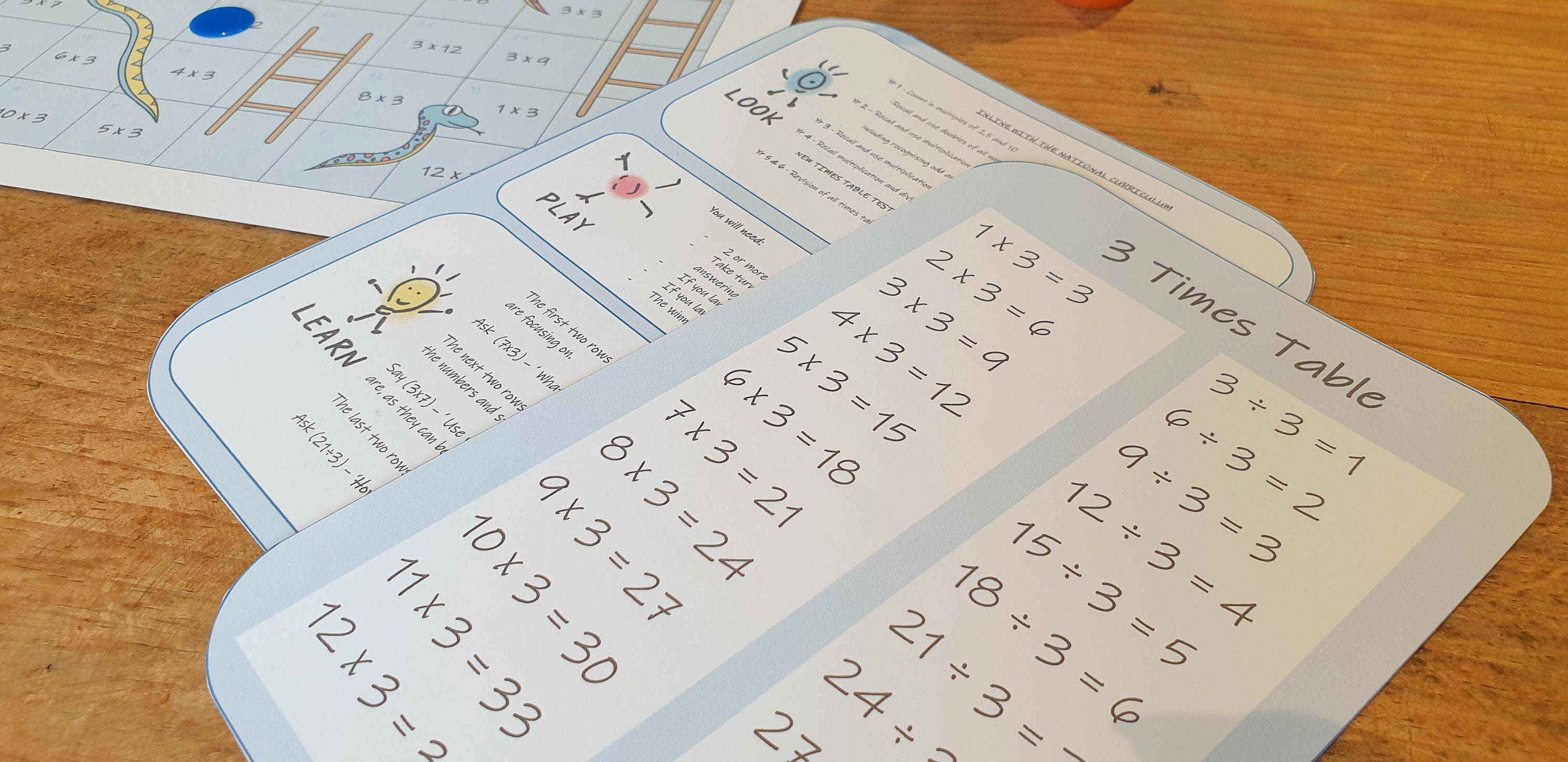 3 Times Table Maths Game Snakes and Ladders Instant - Etsy