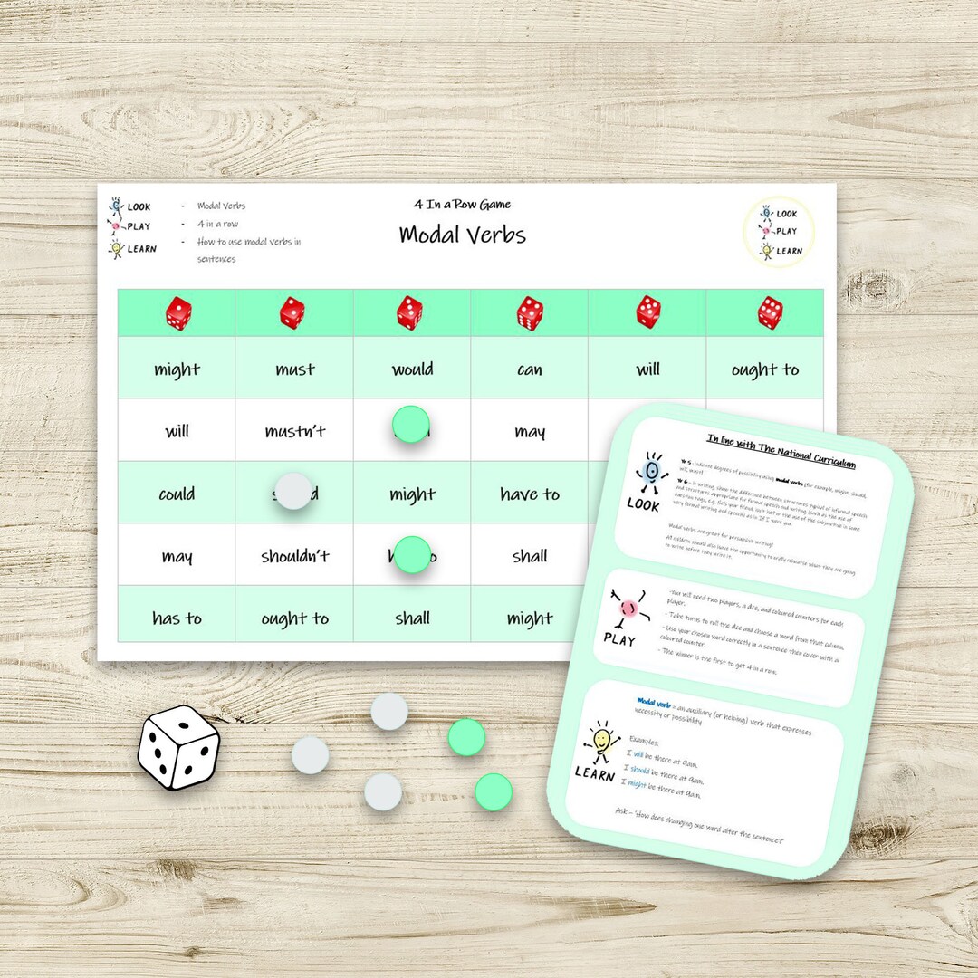 Modal Verbs Grammar Game Instant Download English - Etsy