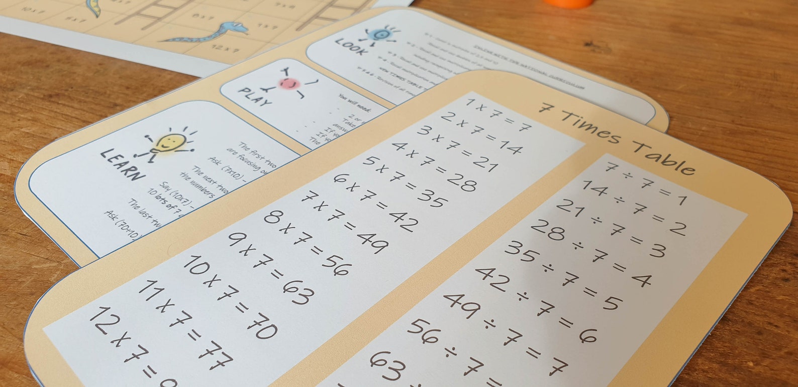 7 Times Table Maths Game Snakes and Ladders Board Game - Etsy