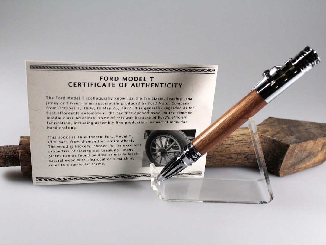 Exclusive Ford™ Model-t Pen Made From an Historic Hickory Wheel Spoke ...