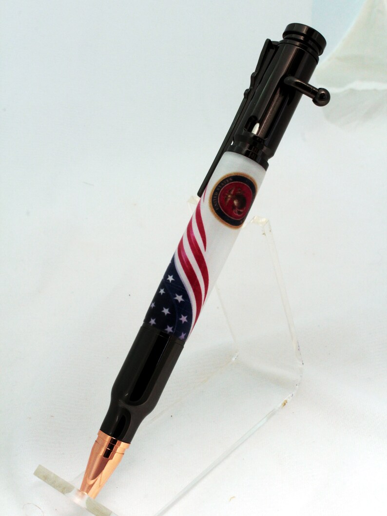 Bolt Action Pen With USMC Vietnam Service Ribbon Bolt Action 30 Caliber ...