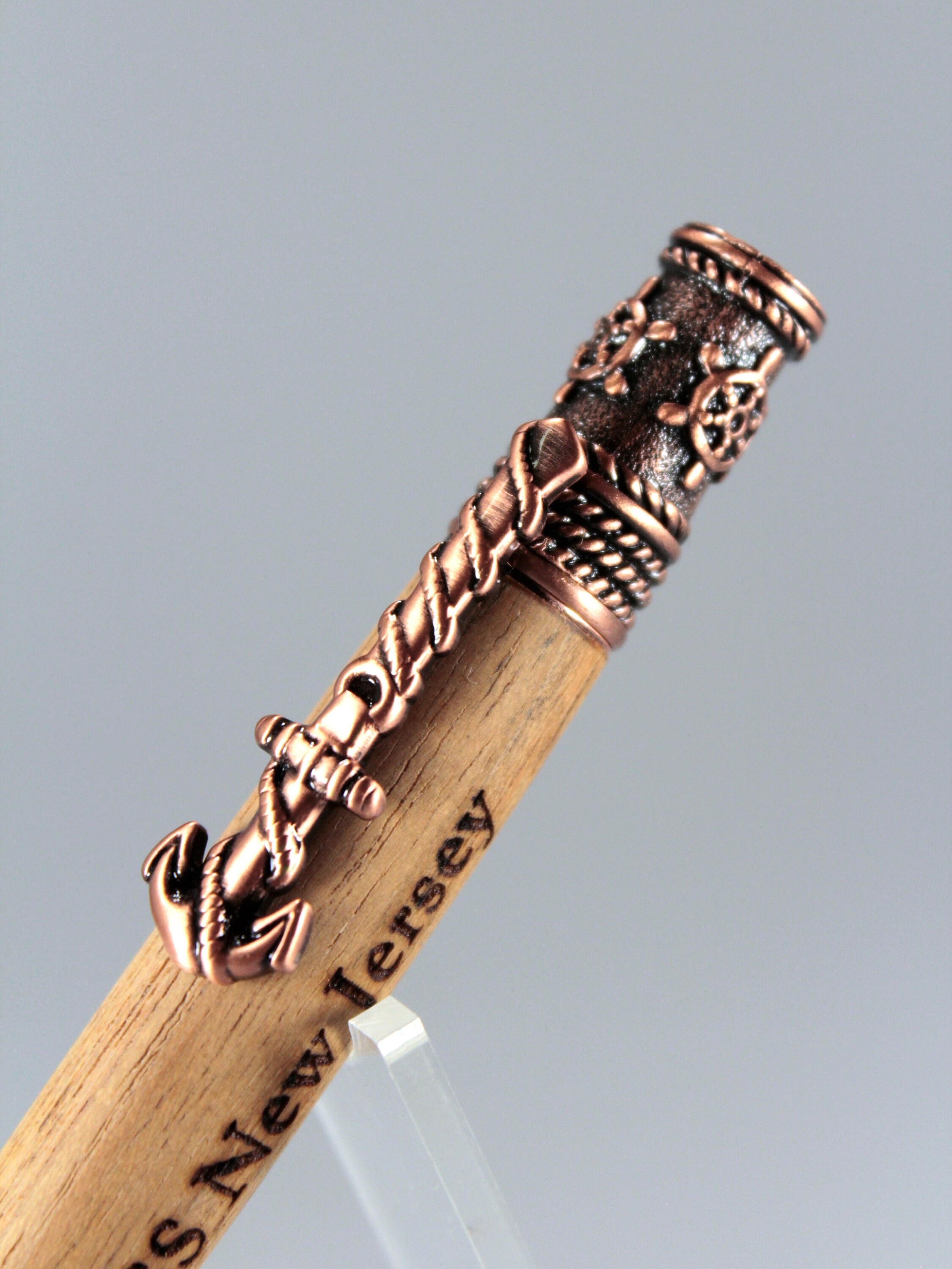 PSI Nautical Antique Copper Pen - USS New Jersey Teak Decking - Laser ...
