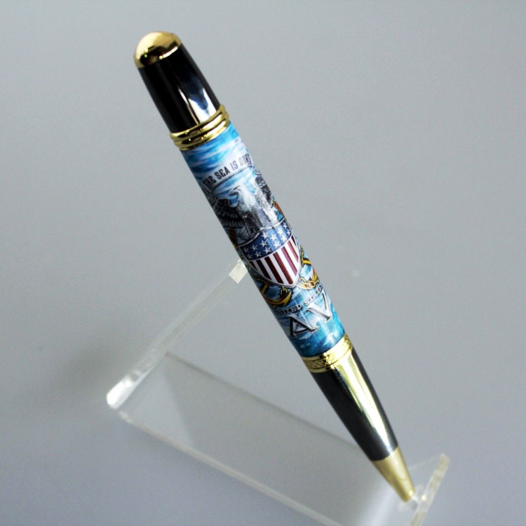 US Navy Pen "the Sea is Ours" Classic Twist Mechanism - Blue - Etsy