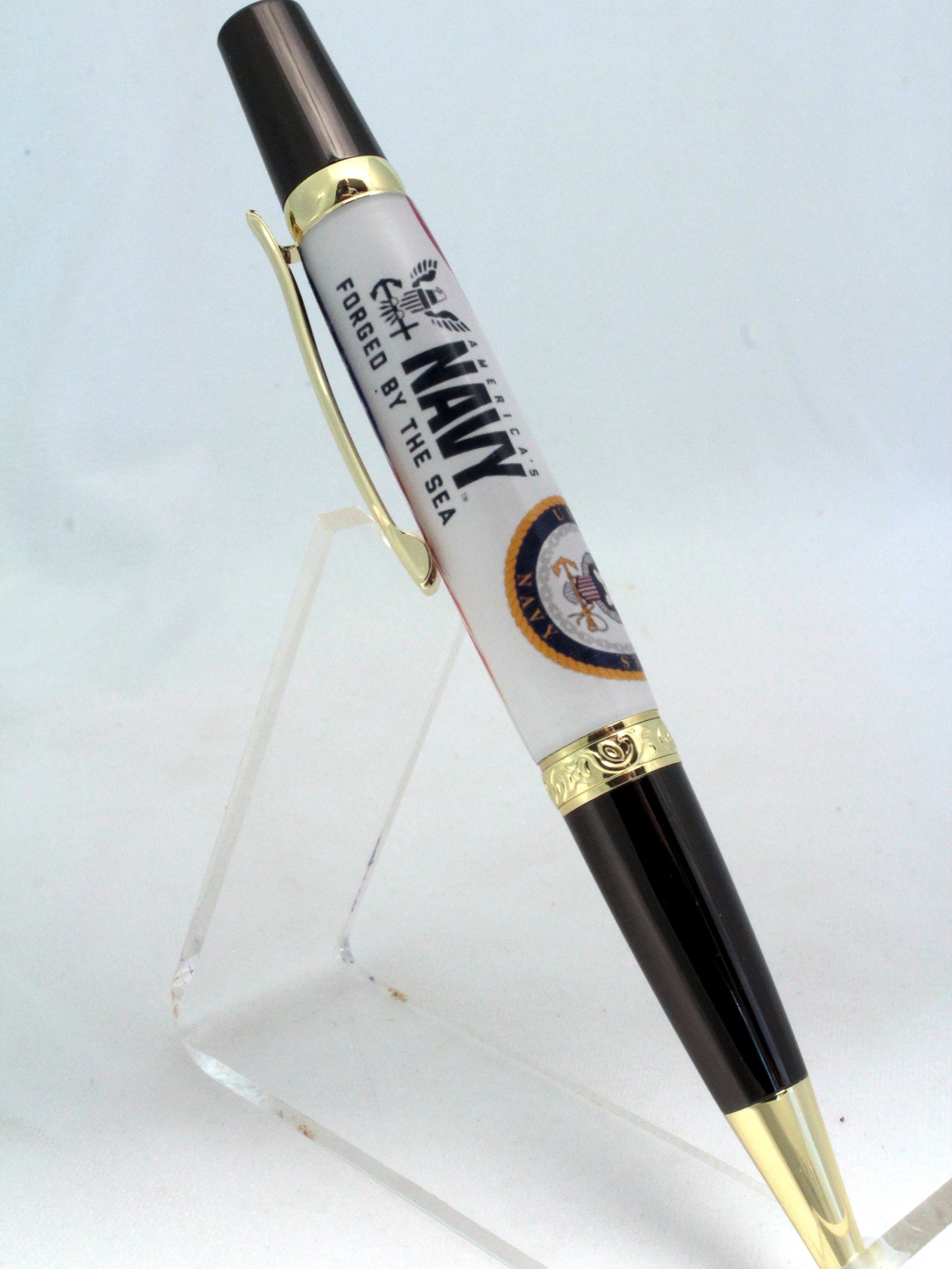 USN - "america's Navy Forged by the Sea" Classic Twist Ballpoint Pen - Etsy