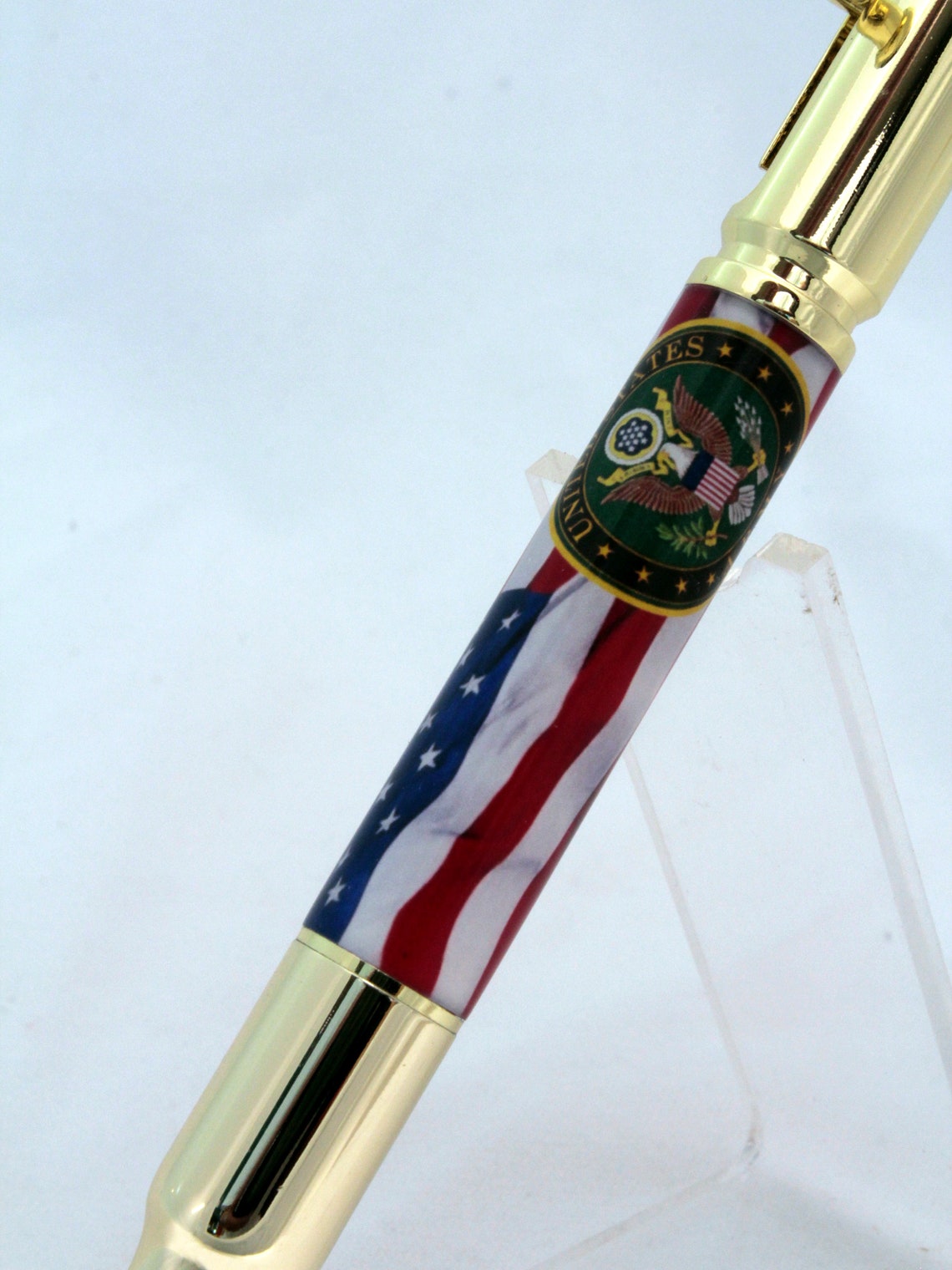 Custom Ballpoint Pen US Army Service Emblem on Old Glory Bolt | Etsy