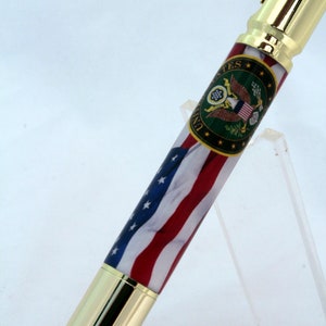 Custom Ballpoint Pen US Army Service Emblem on Old Glory Bolt | Etsy
