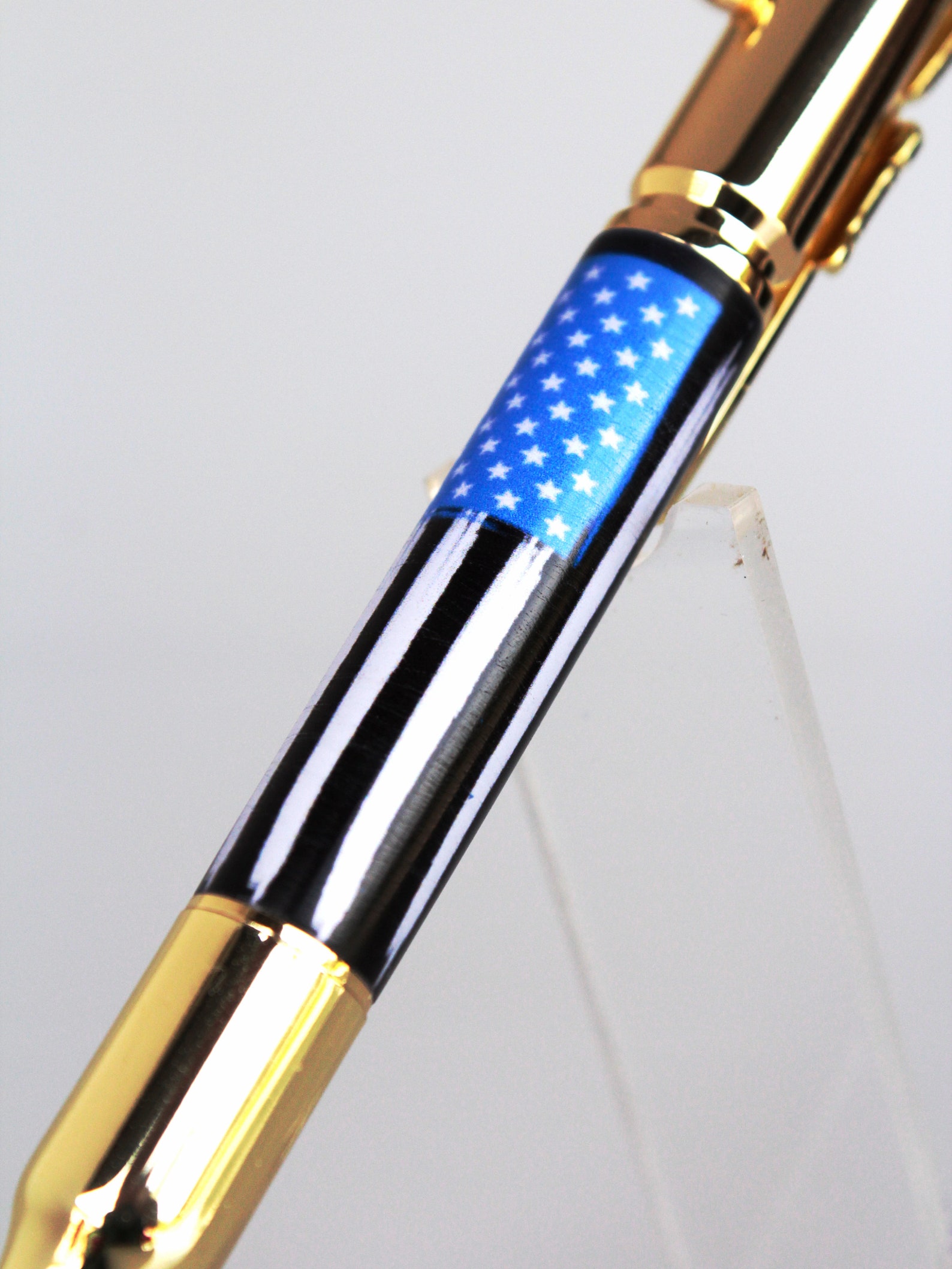 Police Officer Gift - Thin Blue Line Bolt Action Pen - Honor Our 1st ...
