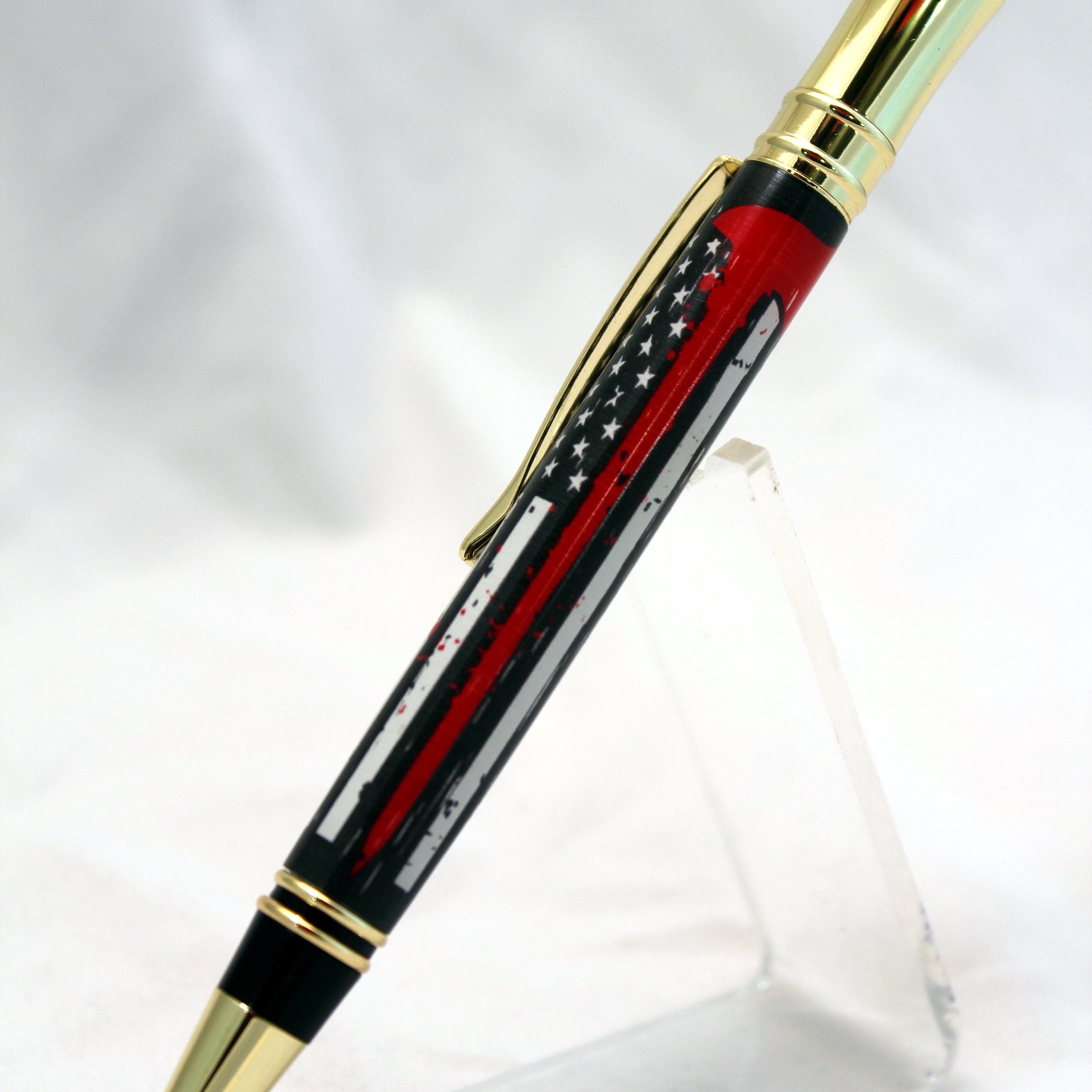 Thin Red Line Ballpoint Pen Firefighter Gift Honor Our 1st Responders ...