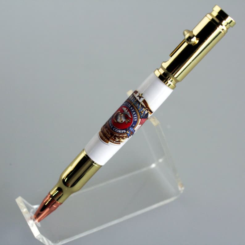 Handcrafted Pen With Custom USMC Decal Barrel Bolt Action 30 Caliber ...
