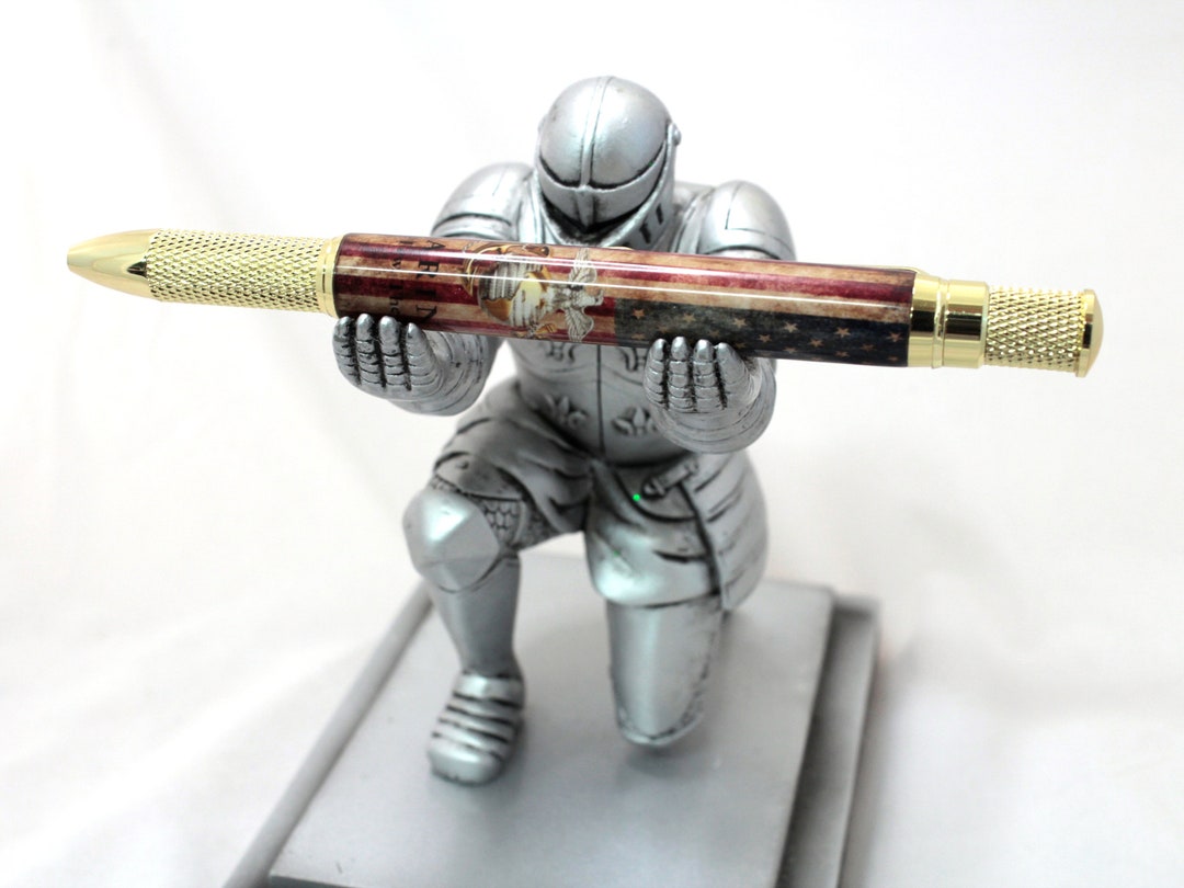 USMC Ballpoint Pen - Antique American Flag With Eagle Globe and Anchor ...