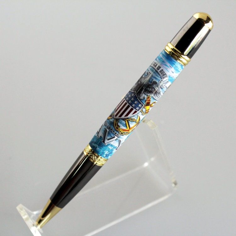 US Navy Pen "the Sea is Ours" Classic Twist Mechanism - Blue - Etsy