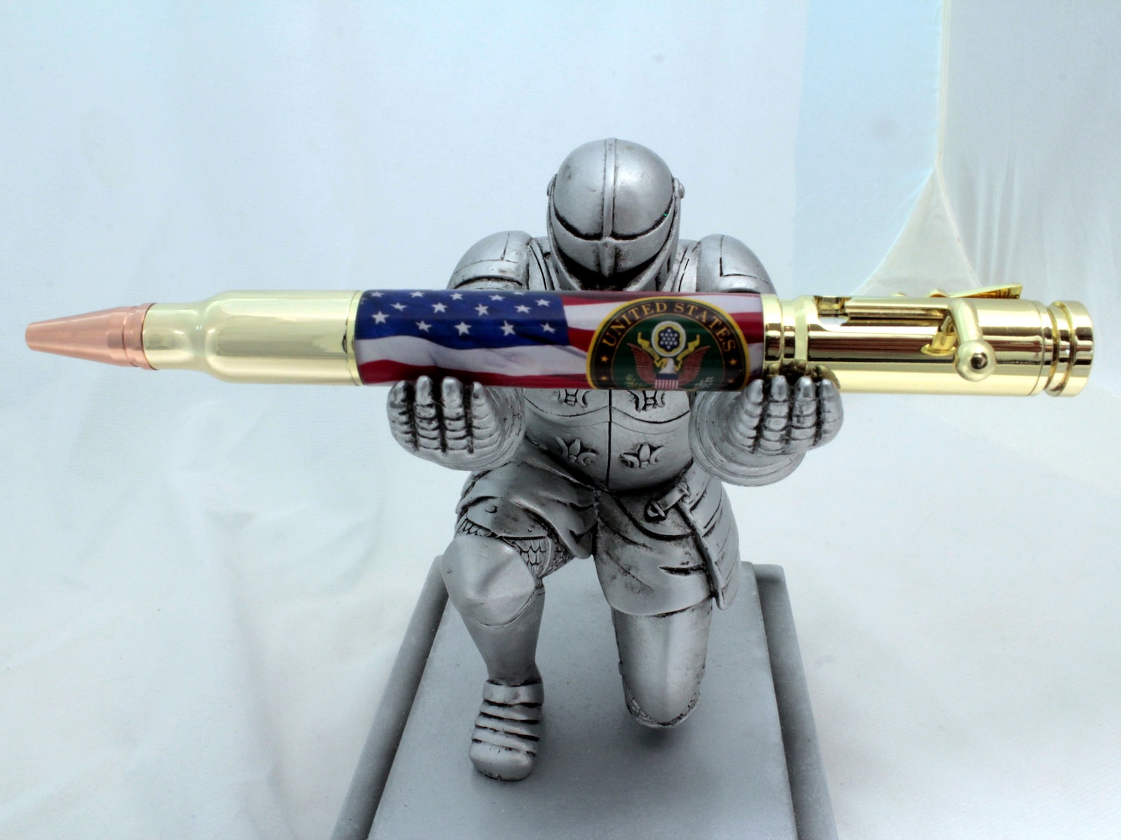 Custom Ballpoint Pen -US Army Service Emblem on Old Glory Bolt Action ...