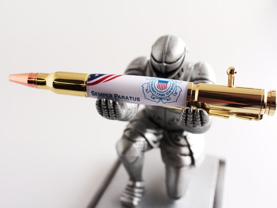 US Coast Guard Emblem Bolt Action Pen Motto American Flag | Etsy