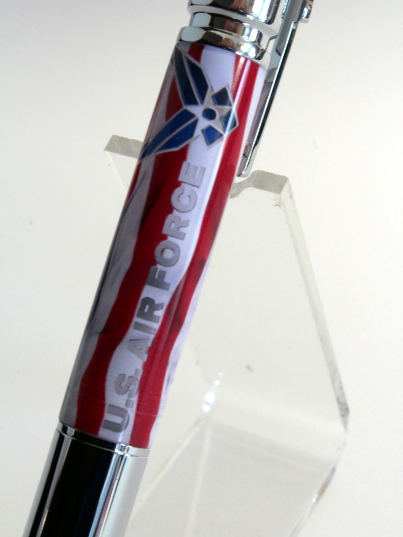 US Air Force Logo on Old Glory Bolt Action 30 Caliber Pen - Licensed - Etsy