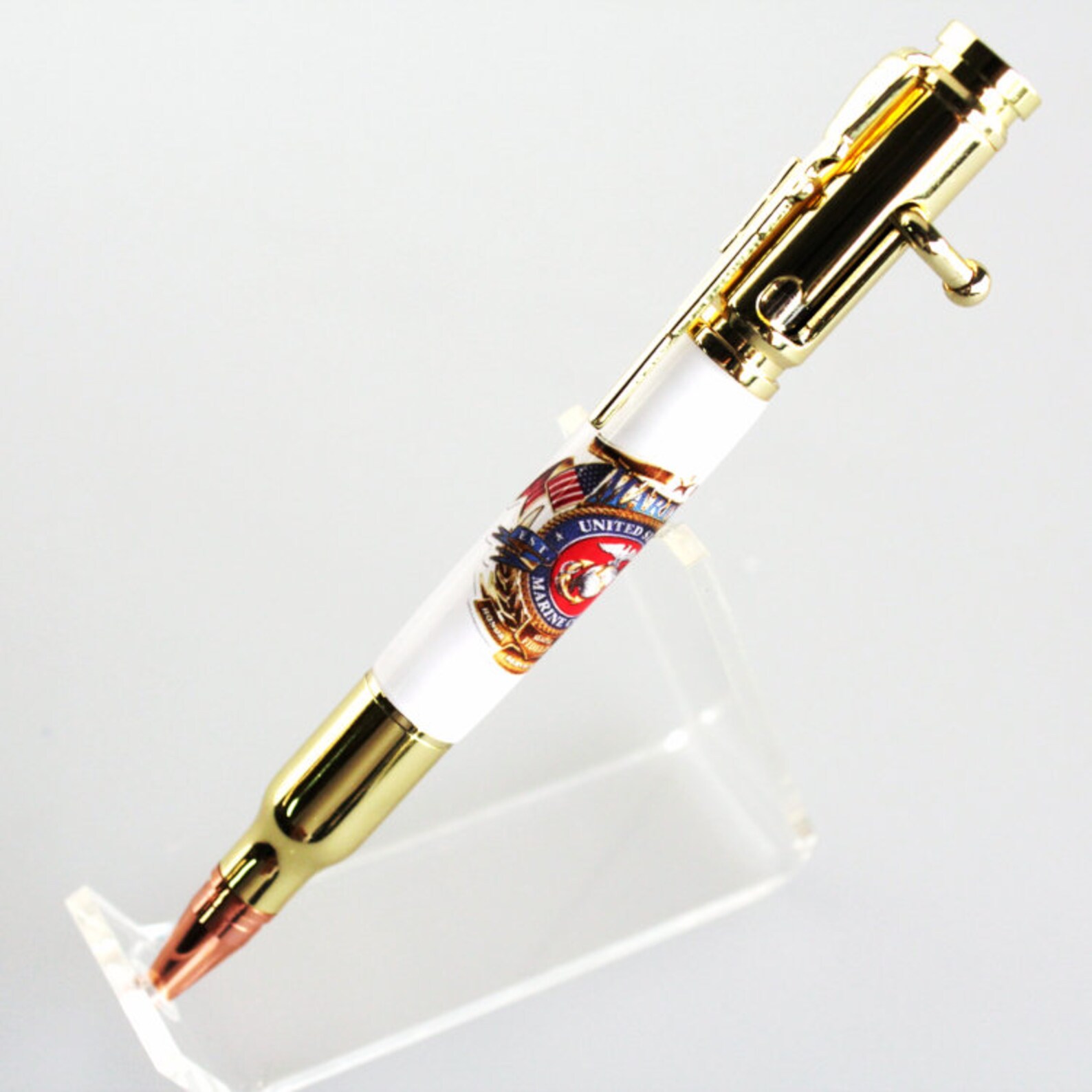 Handcrafted Pen With Custom USMC Decal Barrel Bolt Action 30 Caliber ...
