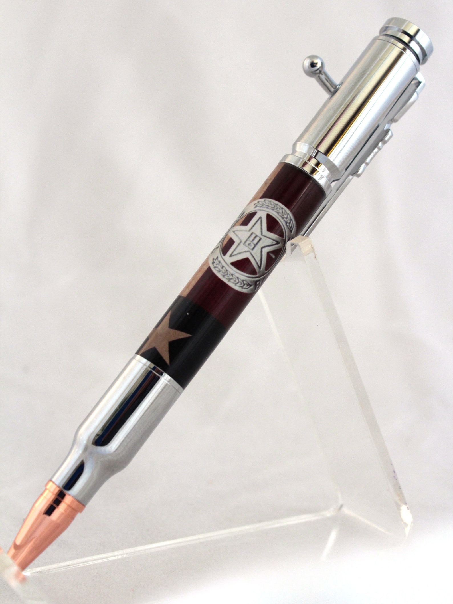 Bolt Action Texas Ranger Texas Flag Chrome 30 Caliber Ballpoint Pen - Etsy