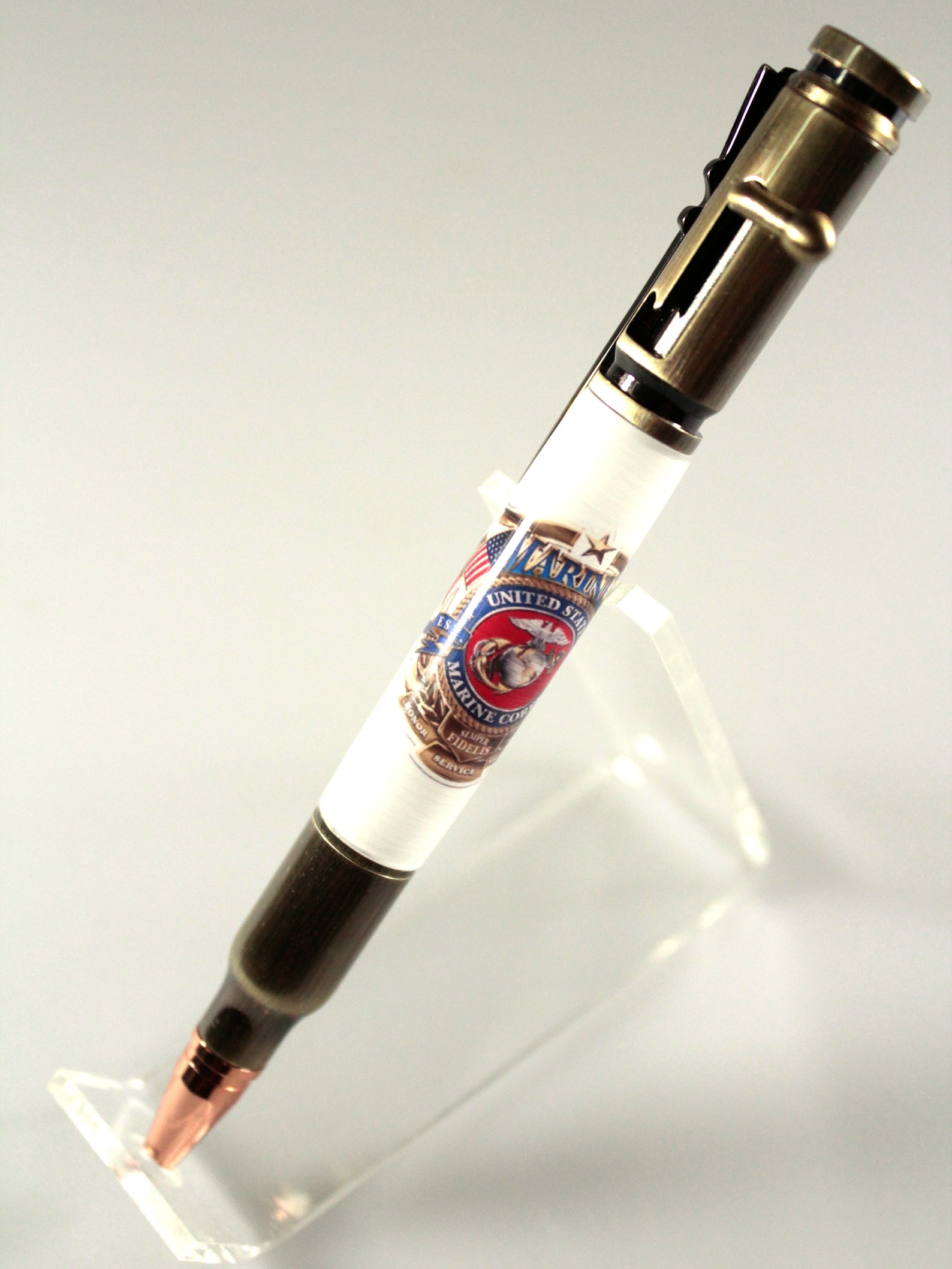 Handcrafted Pen With Custom USMC Decal Barrel Bolt Action 30 Caliber ...