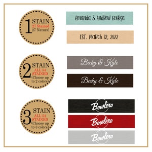 Stained Personalized Full Color Engraved Wood Blocks Wedding - Etsy