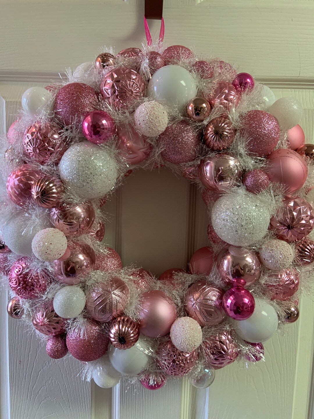 Ornament Wreath/pink Ornament Wreath/ornament Wreath for - Etsy
