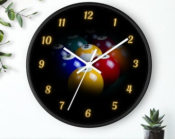 Billiards Wall Clock | Etsy