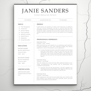 Professional Resume Template for Word | Teacher Resume | Modern CV ...