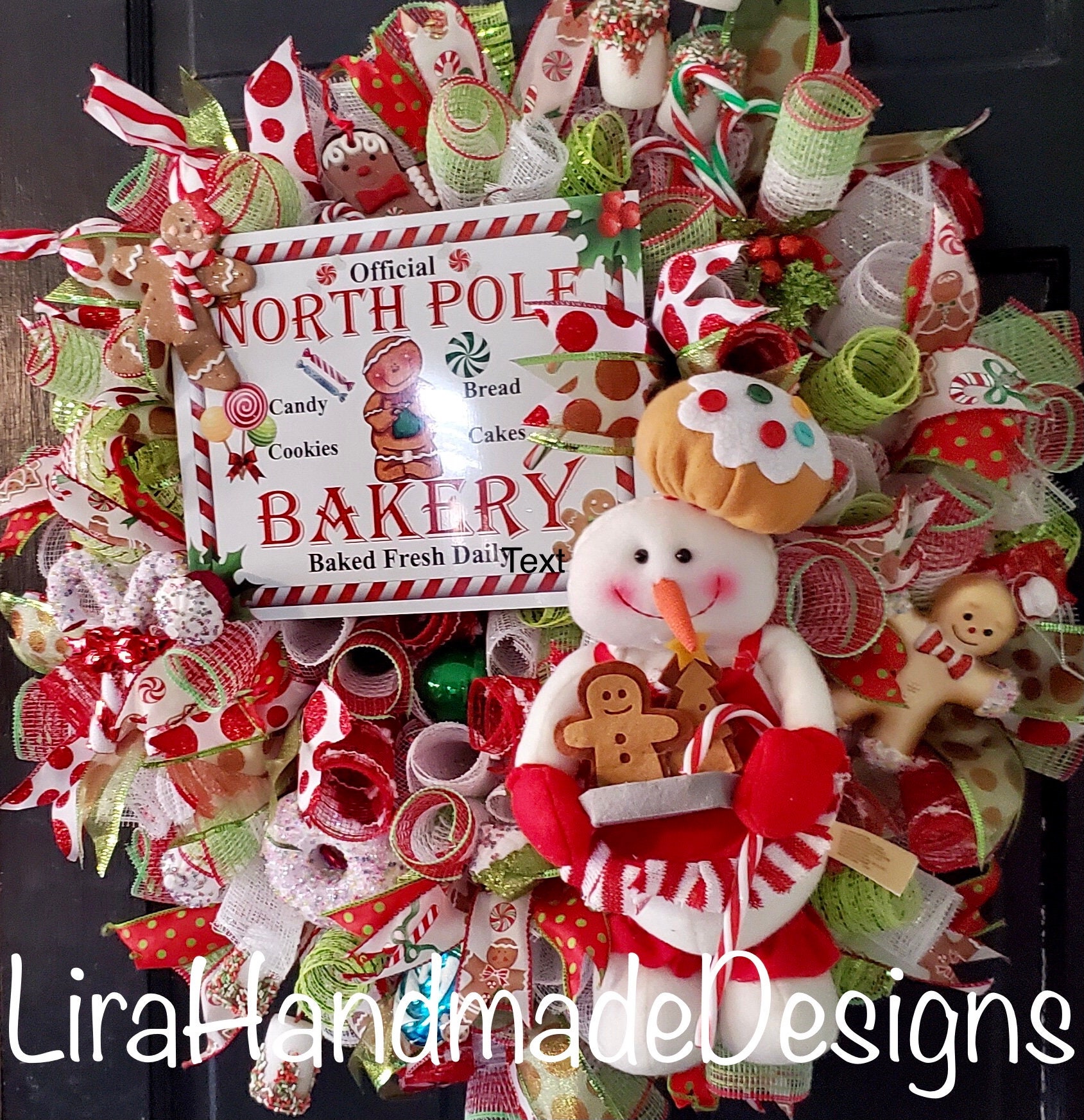Christmas Sweets Deco Mesh Handcrafted Wreath - Etsy