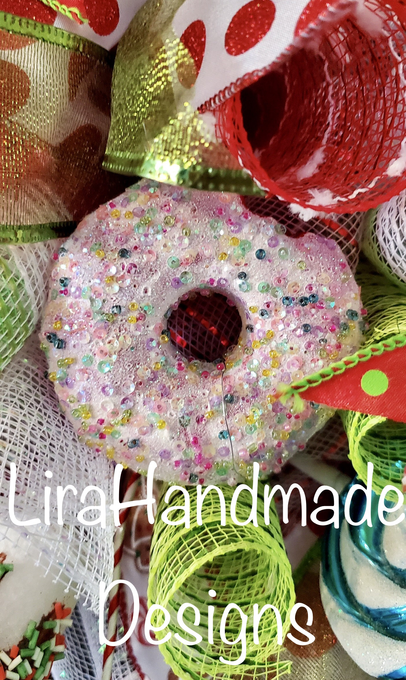 Christmas Sweets Deco Mesh Handcrafted Wreath - Etsy