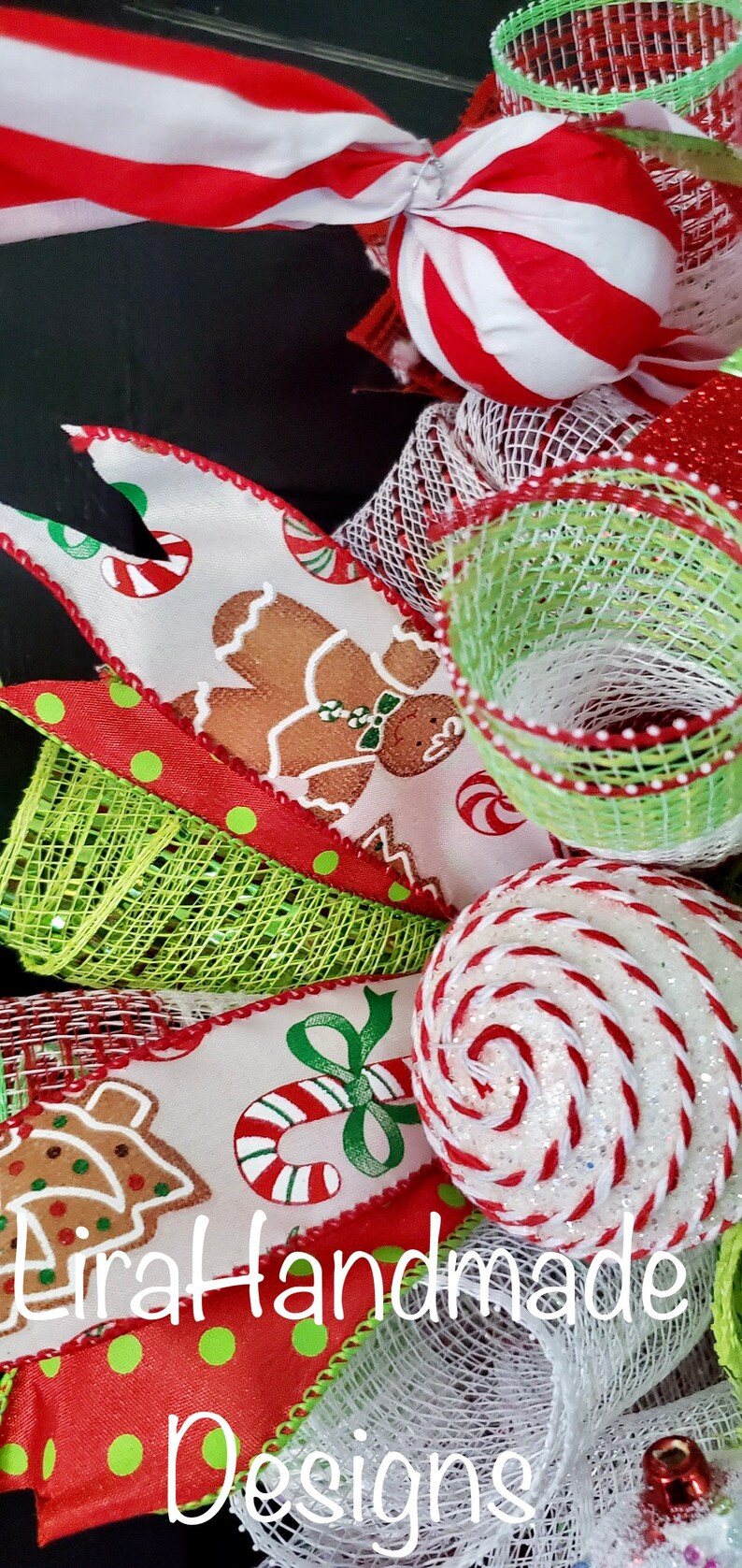 Christmas Sweets Deco Mesh Handcrafted Wreath - Etsy