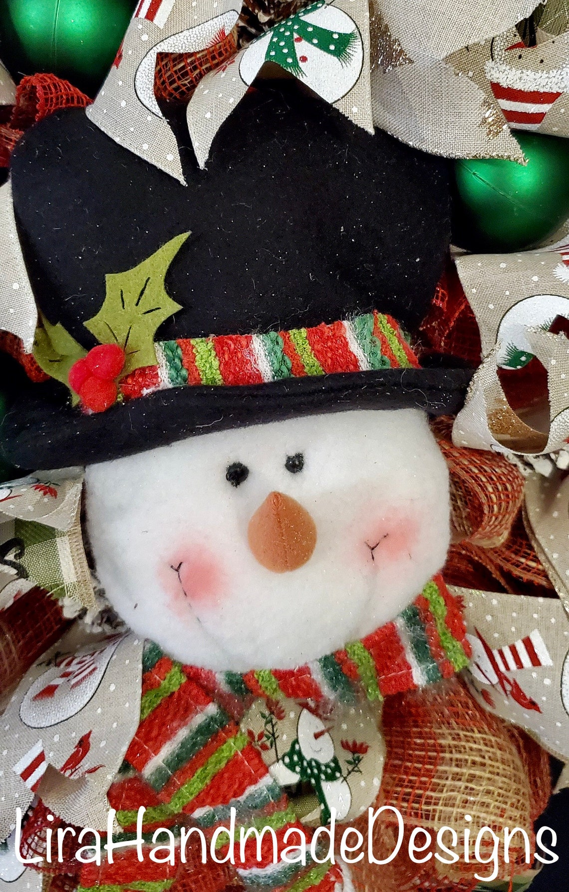 Handcrafted Snowman Deco Mesh Wreath - Etsy