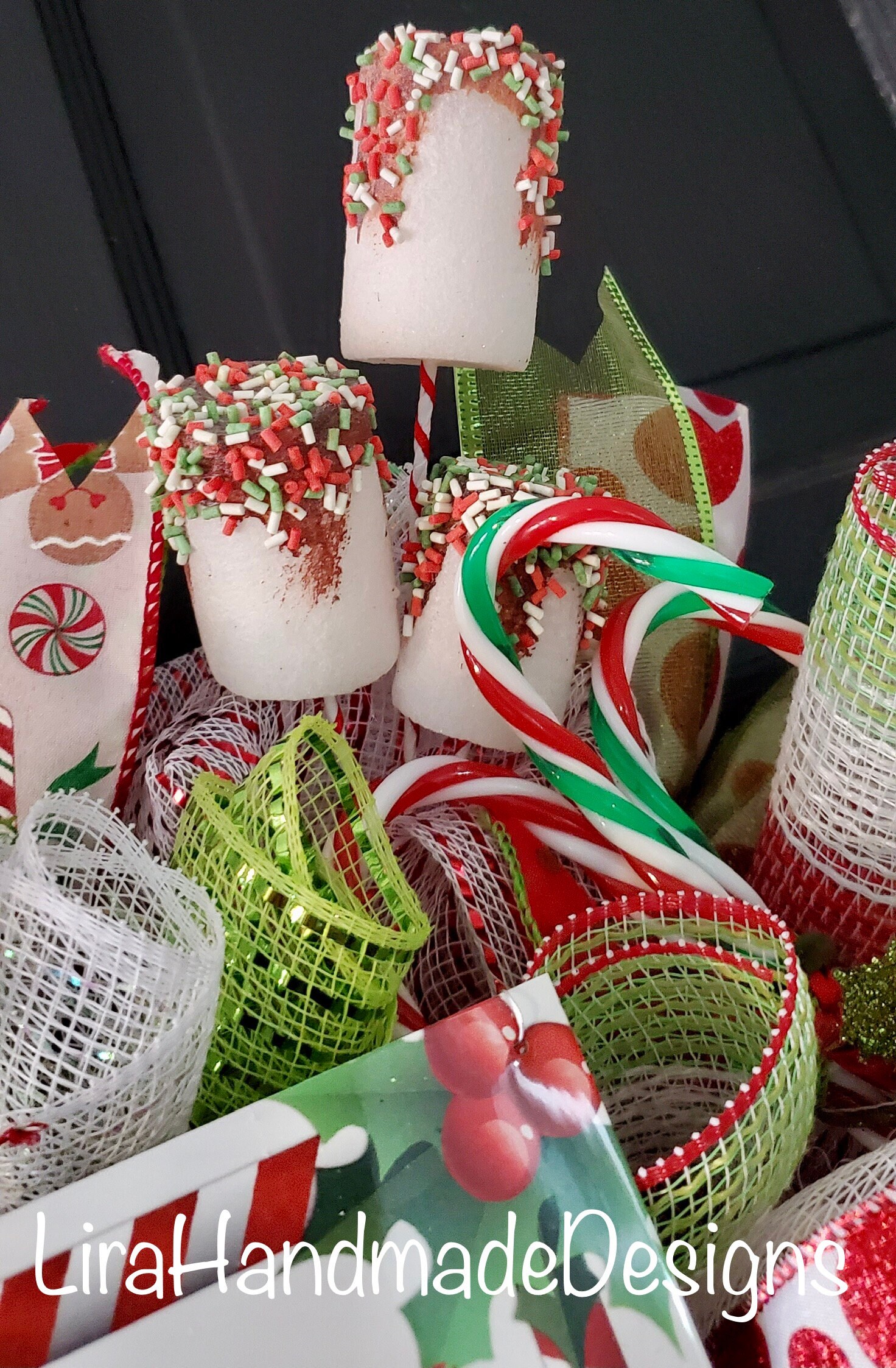 Christmas Sweets Deco Mesh Handcrafted Wreath - Etsy