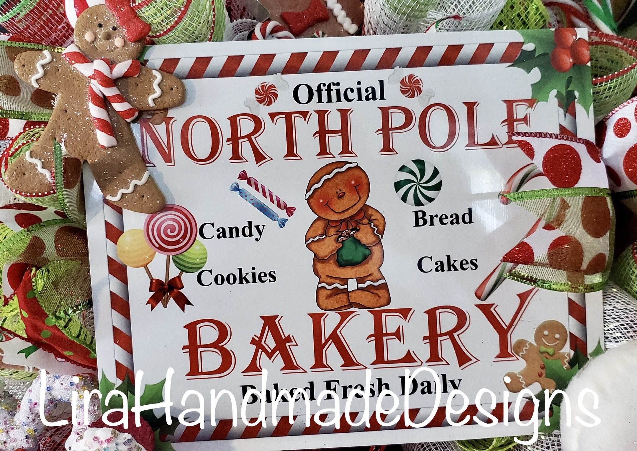 Christmas Sweets Deco Mesh Handcrafted Wreath - Etsy