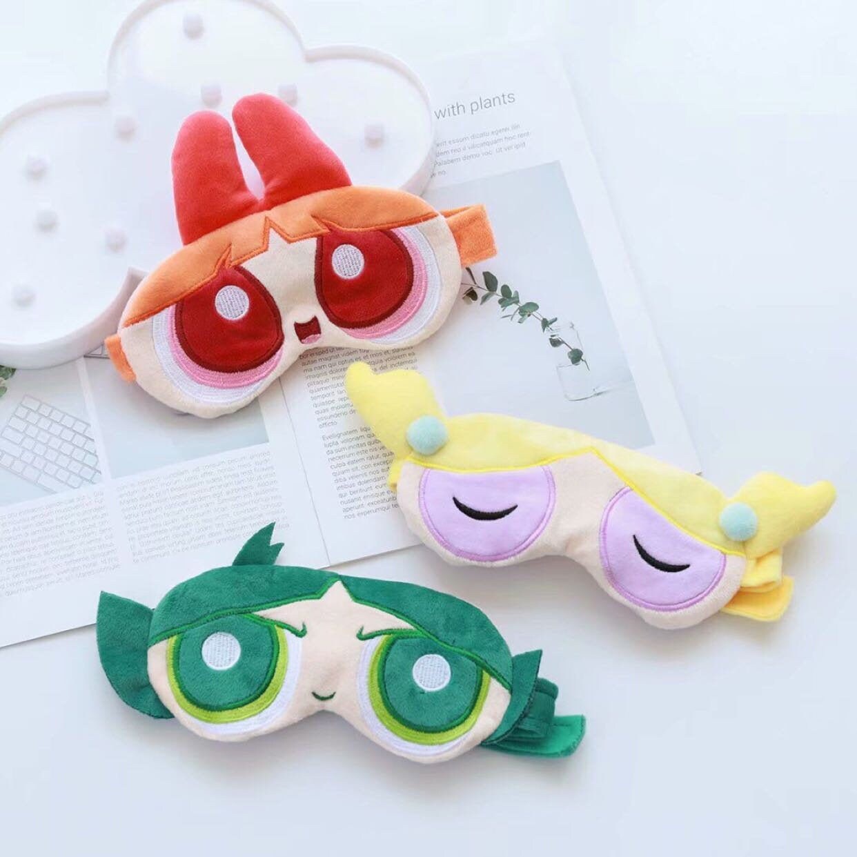 Powerpuff Girls Cartoon Sleeping Mask Adjustable Soft Eye | Etsy