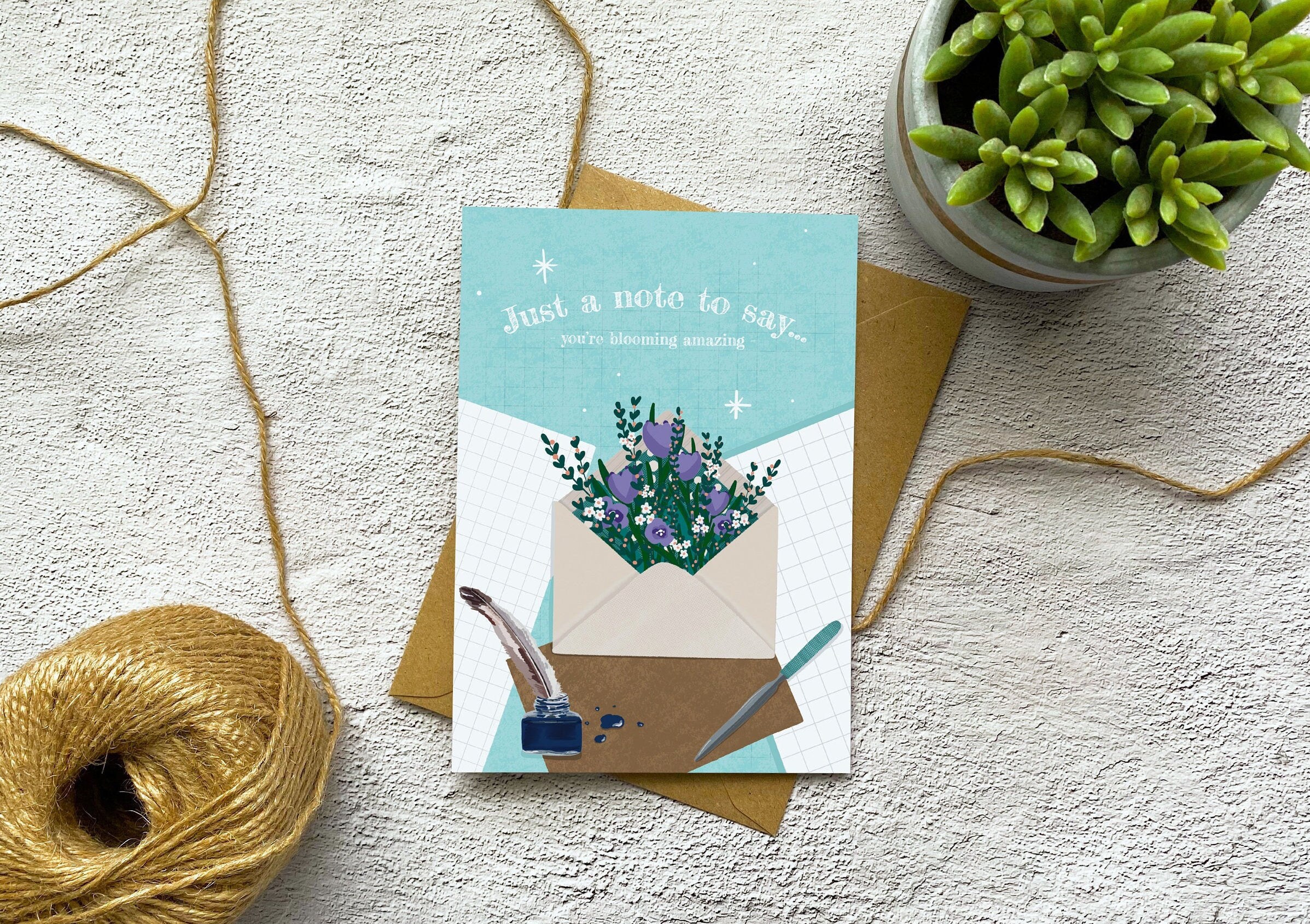 Just Because Card 'just a Note to Say... You're - Etsy UK