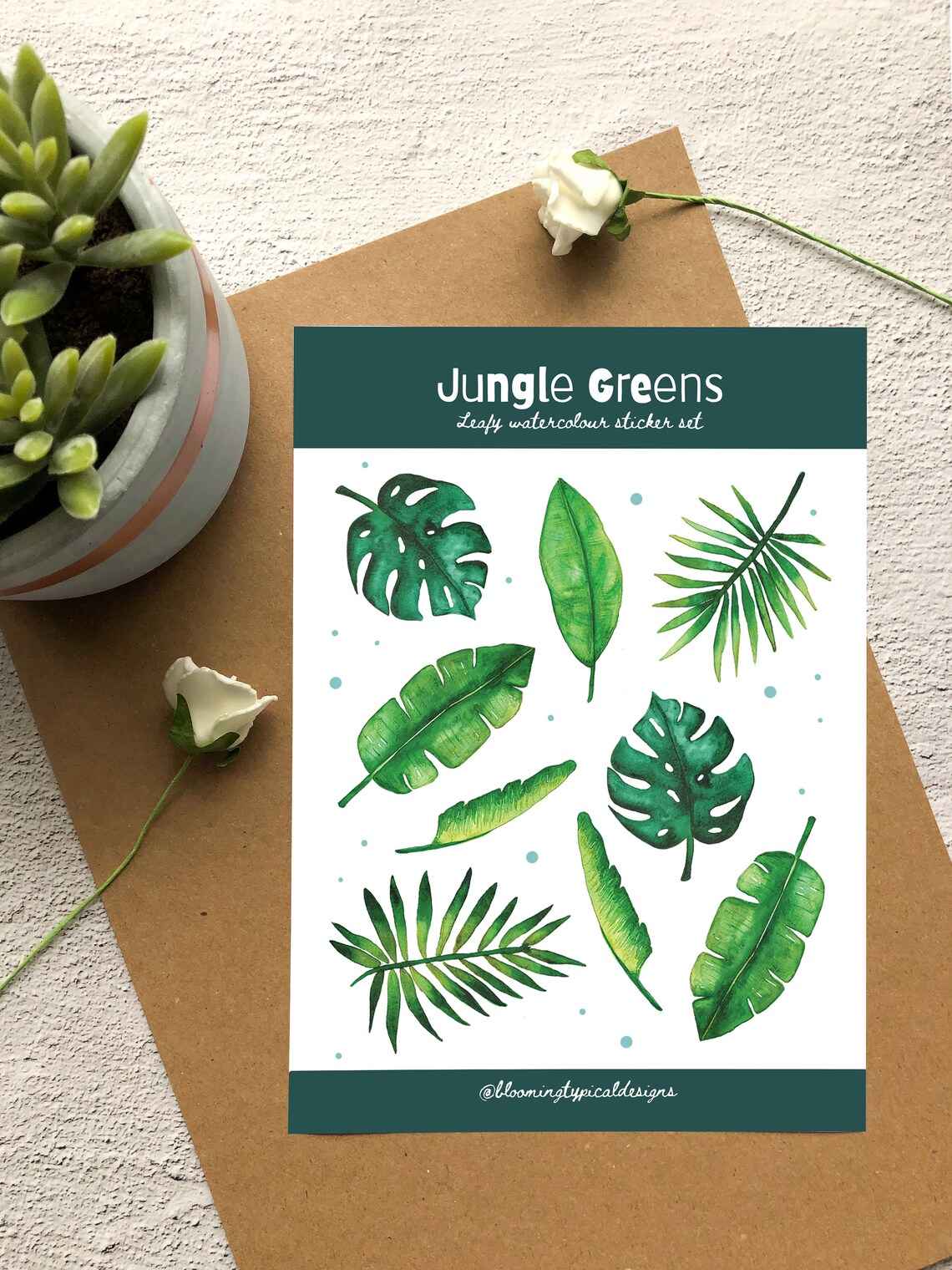 Leaf Sticker Sheet /A5 Plant Stickers Bullet Journal - Etsy.de