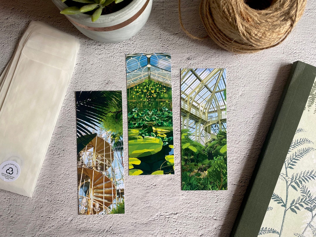 Recycled Kew Gardens Bookmark Set / Pack of 3 Bookmarks / London Garden ...