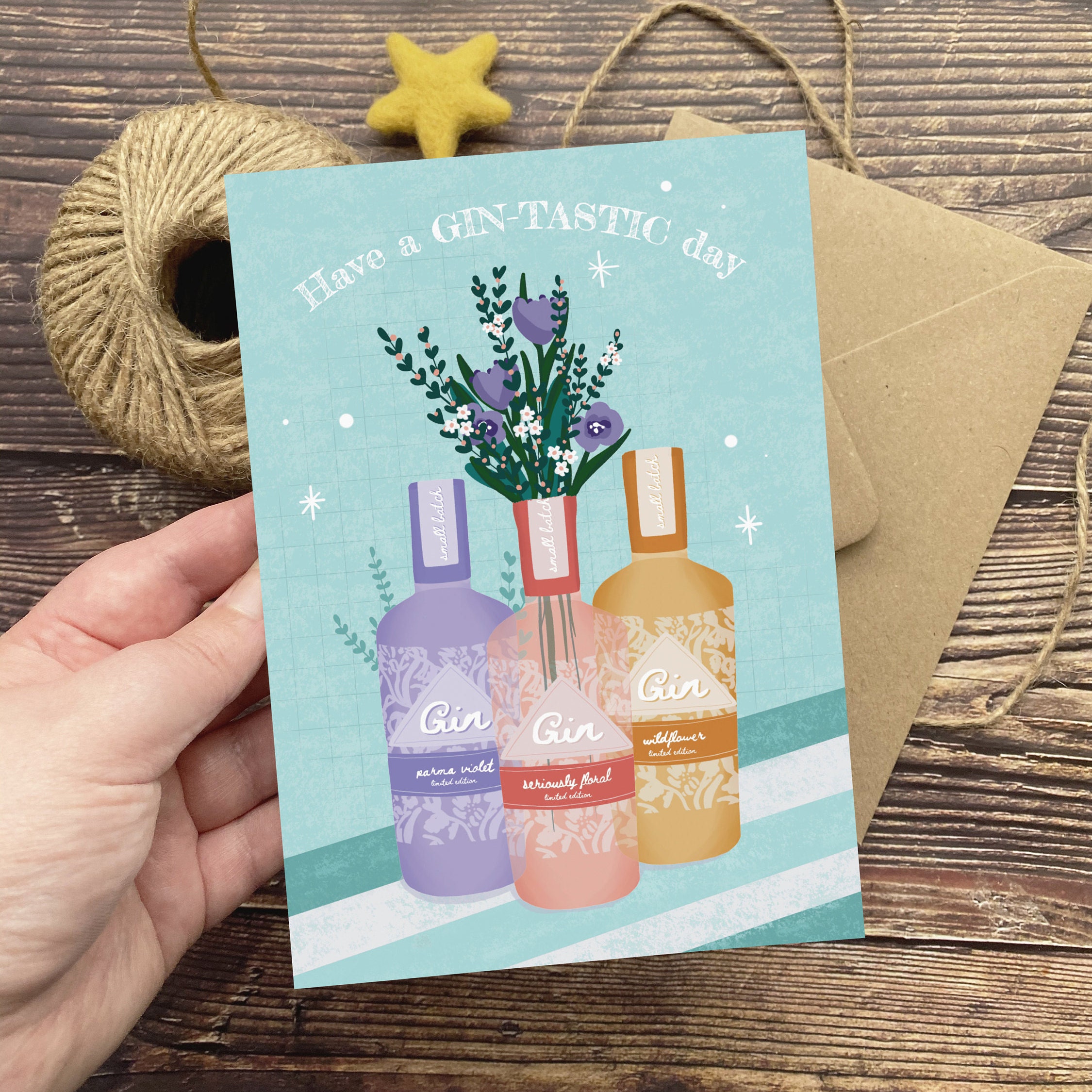Gin Birthday Card - Gin Lover Greeting Card - Birthday Card for Her ...